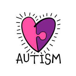 Autism logo in a bold whimsical style Royalty Free Vector