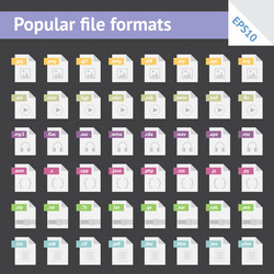 File formats icon svg Royalty Free Vector Image
