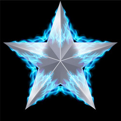 Blue Fire Wings Royalty Free Vector Image - VectorStock