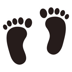 Left foot footprint outline high quality Vector Image