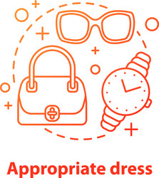 Appropriate dress concept icon Royalty Free Vector Image