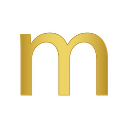 Golden letters small gold letter alphabet Vector Image