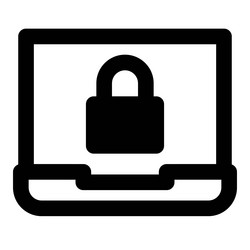Laptop encryption for ransomware protection Vector Image