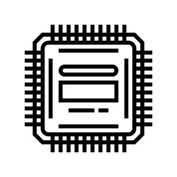 Microcontroller electrical engineer line icon Vector Image