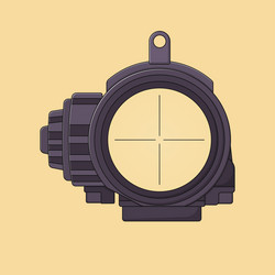 Tactical scope icon rifle attachment tool Vector Image