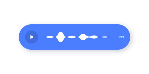 Voice messaging with sound wave and chat Vector Image