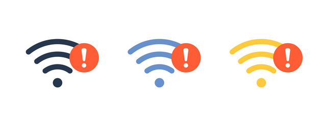 Wifi bad connection problem icon lost network Vector Image