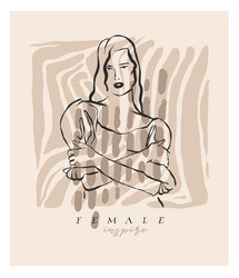 Hand drawn abstract graphic line art Royalty Free Vector