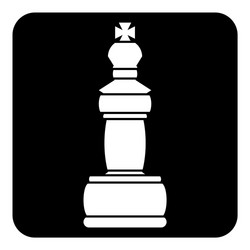 Chess queen icon on white background Royalty Free Vector