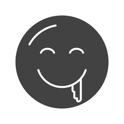 Drooling face icon image Royalty Free Vector Image