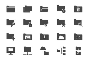 Computer folder icons filled folder Royalty Free Vector