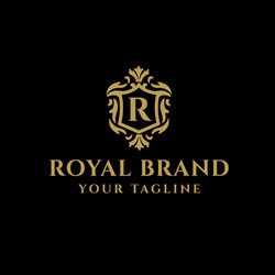 Royal brand logo r Royalty Free Vector Image - VectorStock