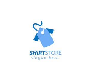 T-shirt store logo design Royalty Free Vector Image