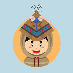 Avatar of a russian character Royalty Free Vector Image