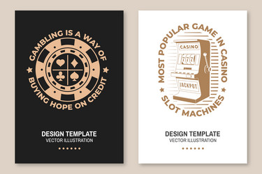 Gambling lucky poster design with two dice Vector Image