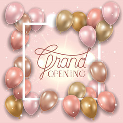 Square frame with grand opening message Royalty Free Vector