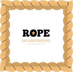 Woven ropes frame or border with rectangle shape Vector Image