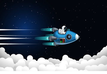 Racing in space Royalty Free Vector Image - VectorStock