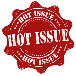 Golden hot issue medal stamp Royalty Free Vector Image