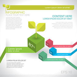 Modern graph design or infographic Royalty Free Vector Image