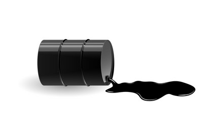 Oil spill splash isolated on white background Vector Image