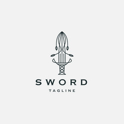 Diamond sword logo Royalty Free Vector Image - VectorStock
