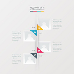 Timeline template yellow color Royalty Free Vector Image