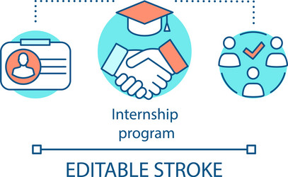 Internship program concept icon Royalty Free Vector Image