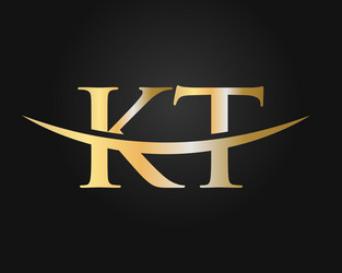 Kt linked logo for business and company identity Vector Image
