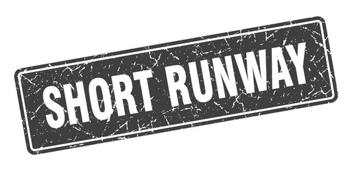 Square grunge black short runway stamp Royalty Free Vector