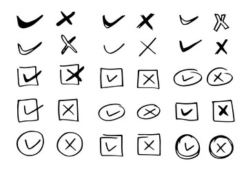 Colorful flat gradient checkmark icon set Vector Image