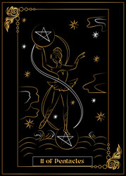 Tarot reading top view banner Royalty Free Vector Image