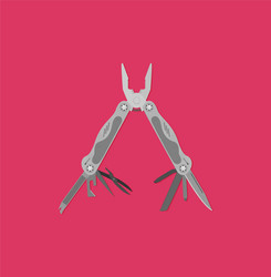 Multitool knife tool cartoon Royalty Free Vector Image