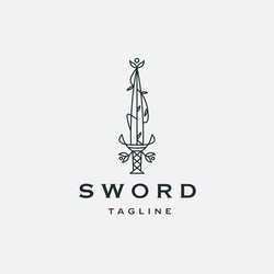 Diamond sword logo Royalty Free Vector Image - VectorStock