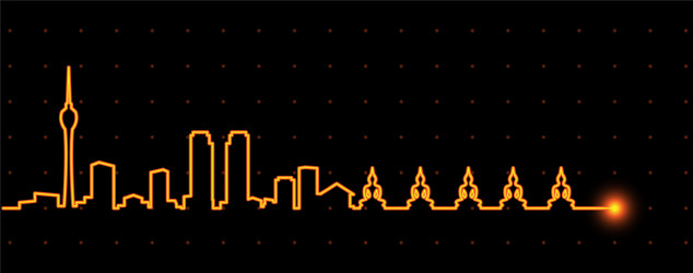 Colombo skyline event banner Royalty Free Vector Image