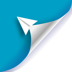 Black and gold paper airplane turning page Vector Image