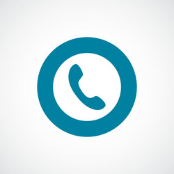 Mobile phone icon bold blue circle border Vector Image