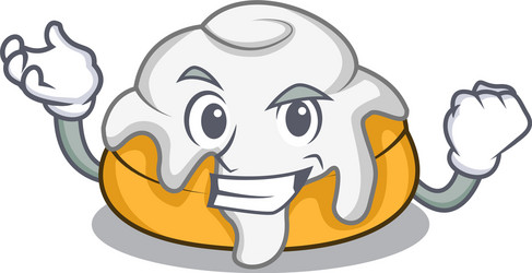 Army cinnamon roll character cartoon Royalty Free Vector