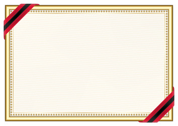 Frame and border with trinidad tobago flag Vector Image