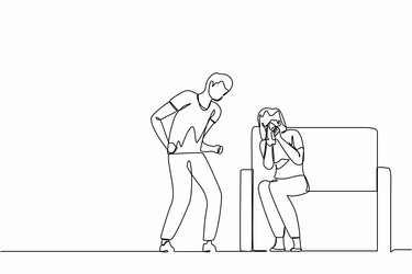 Angry woman shouting on man couple disagreement Vector Image