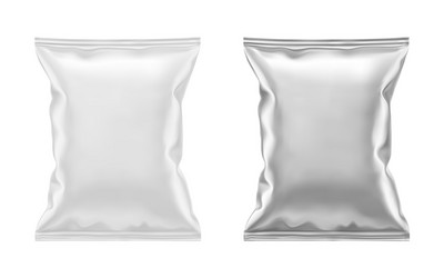 Black and white realistic polyethylene bag Vector Image