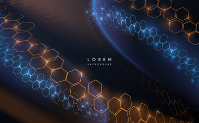 Abstract Technology Hexagonal Background With Vector Image