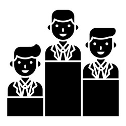 Decrease bar chart with sad businessman solid Vector Image