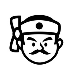 Chef japan restaurant mascot logo icon design Vector Image