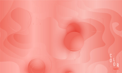 Coral color background fluid shapes pattern Vector Image