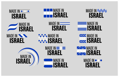 Made in israel graphic and label Royalty Free Vector Image