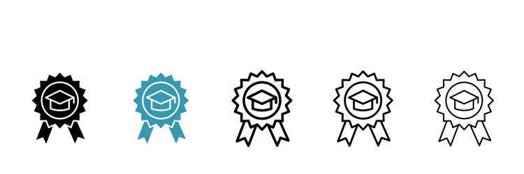 Mastery icon set expertise and proficiency logo Vector Image