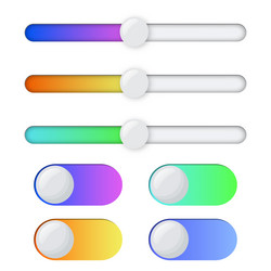 Scrollbars website design template scroll bars Vector Image