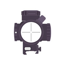 Tactical scope outline icon on isolated white Vector Image