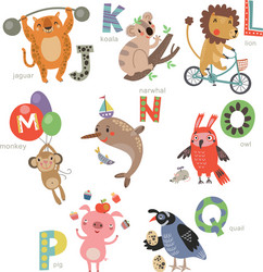 Alphabet cards for kids educational preschool Vector Image